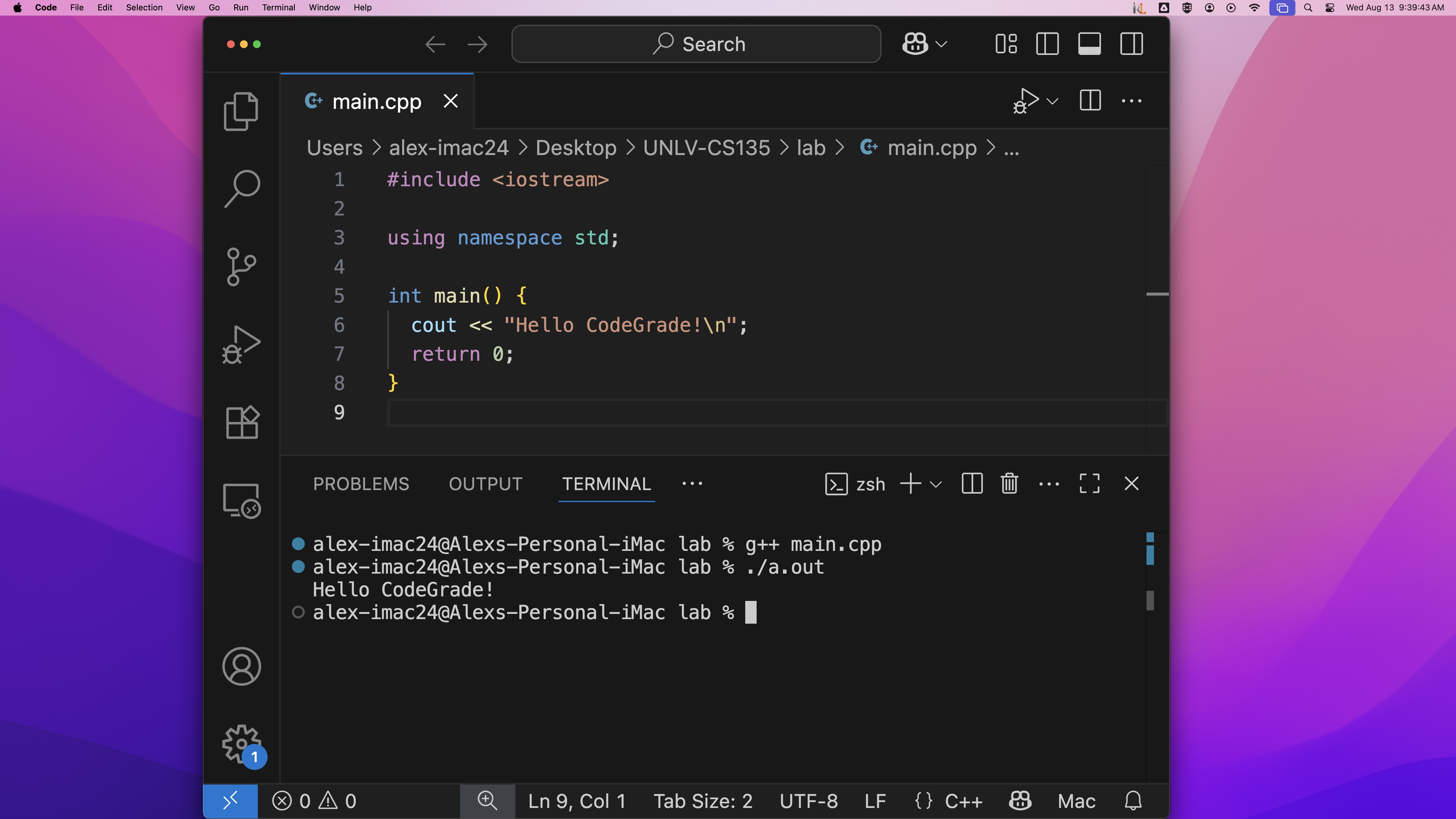 Lab: Setting up VSC and Submitting to CodeGrade